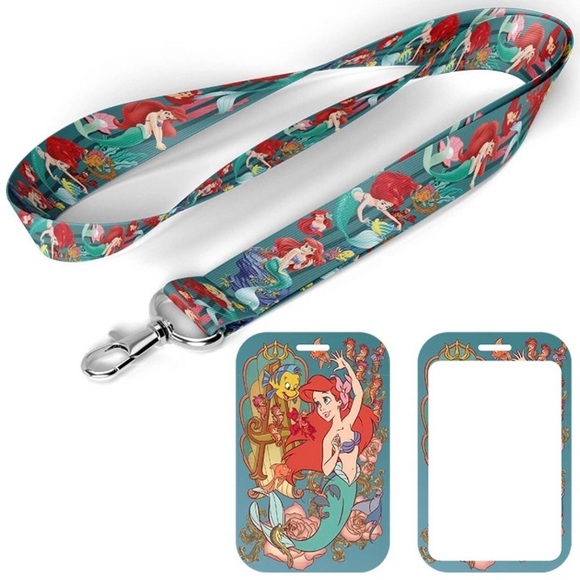 Disney | Accessories | Ariel The Little Mermaid Disney Design Lanyard ...